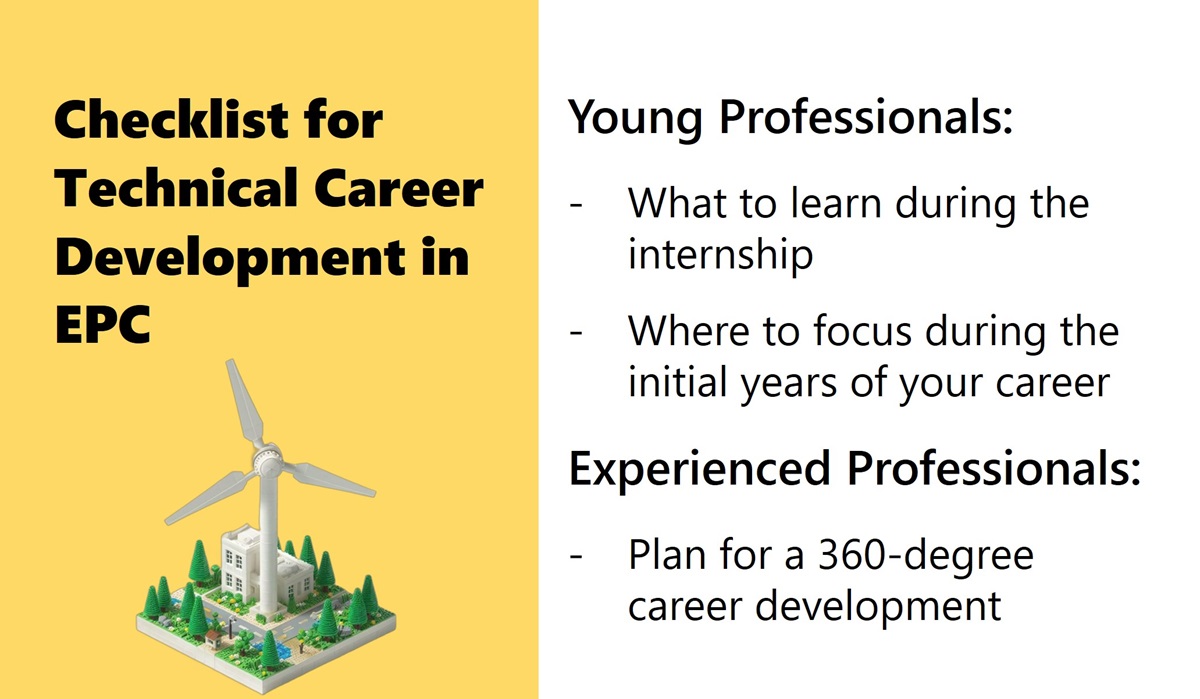 Checklist for Technical Career Development in EPC - #EPC