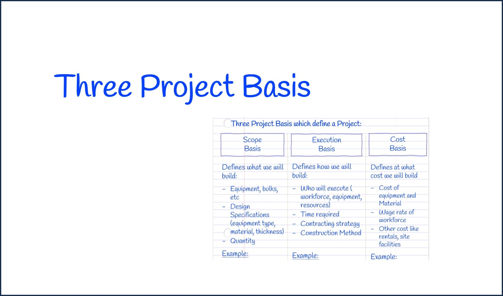 Three Project Basis - #EPC