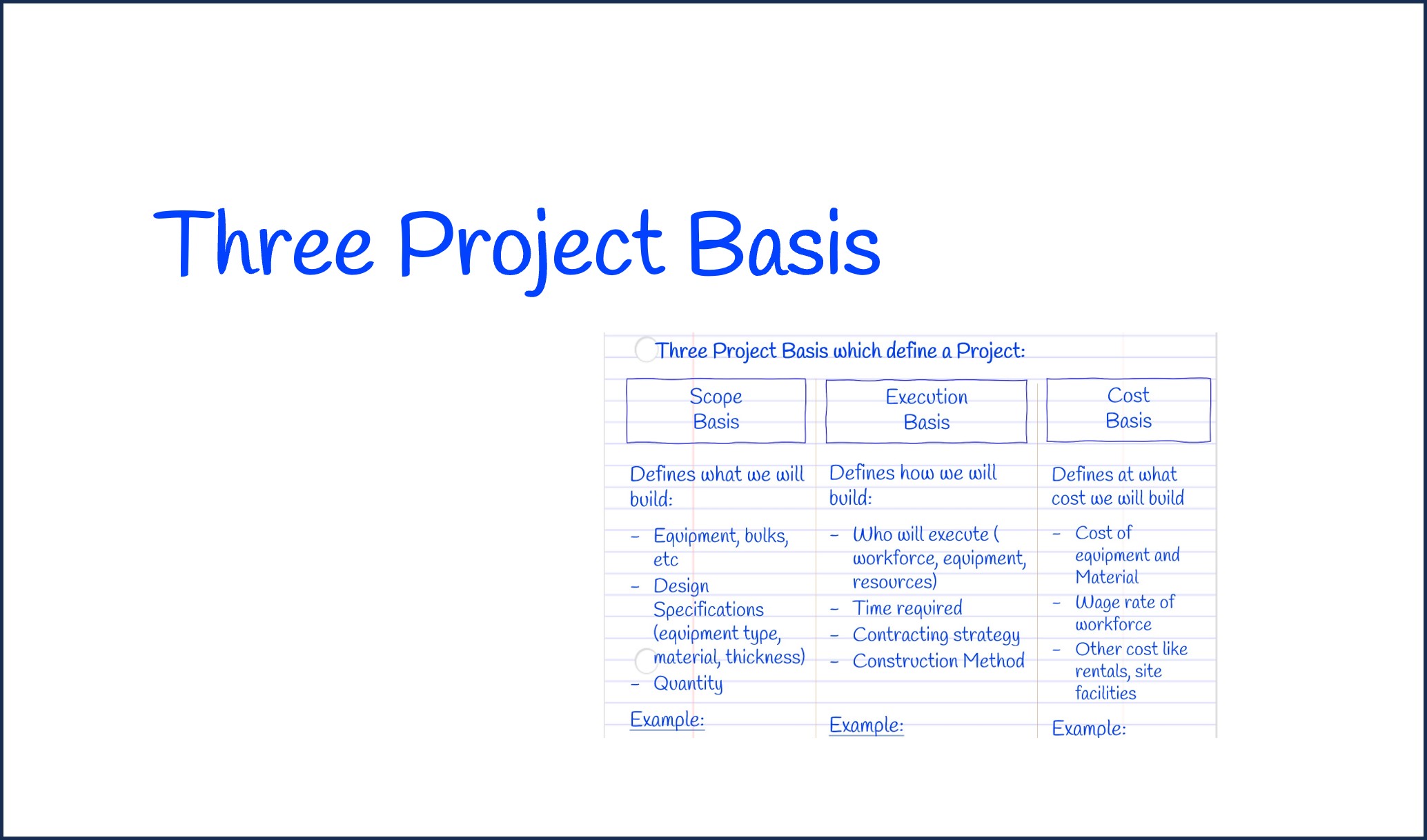 Three Project Basis - #EPC